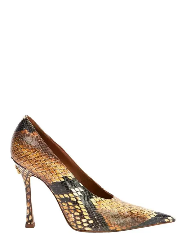 Roberto Cavalli Snake-embossed High-heel Pumps - Brown