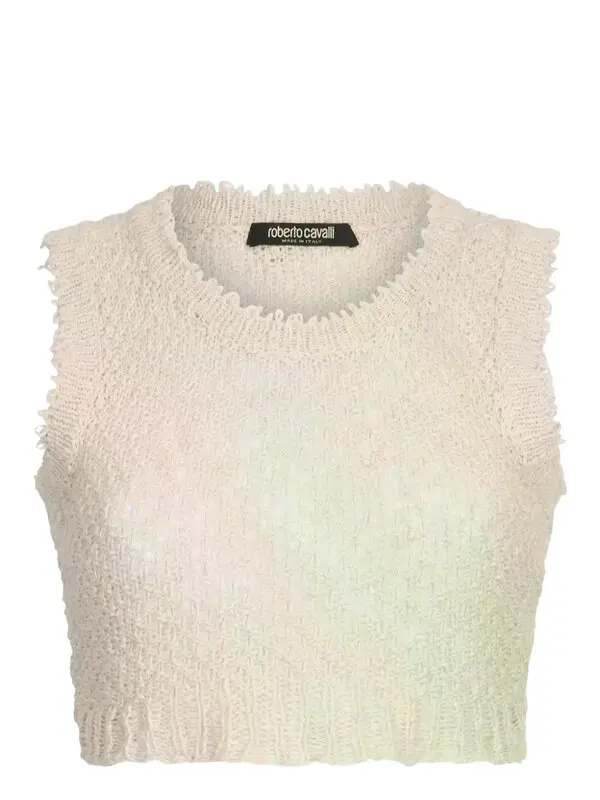 Roberto Cavalli Knitted Tank Top - Neutrals