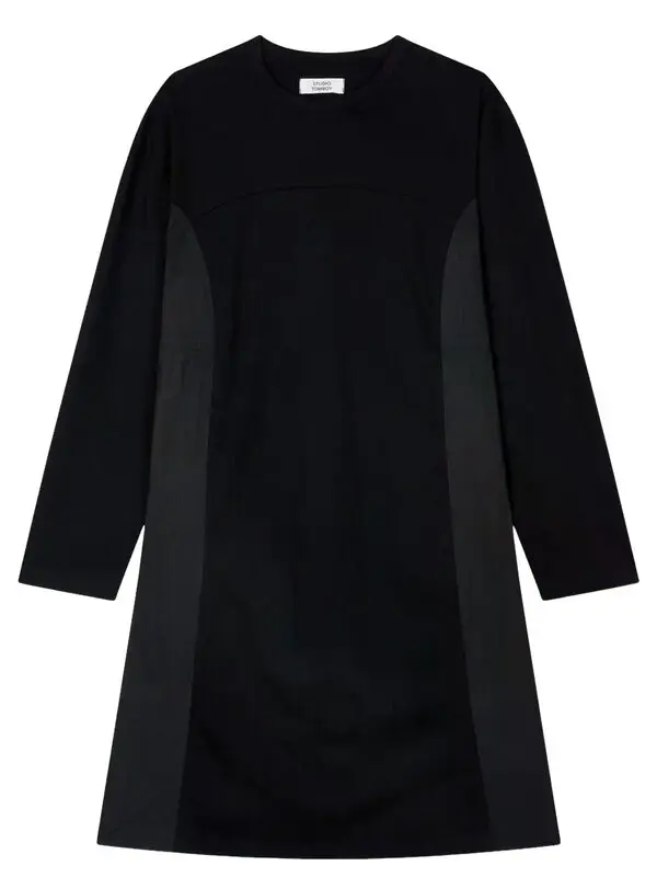 STUDIO TOMBOY Panelled Long-sleeve Dress - Black