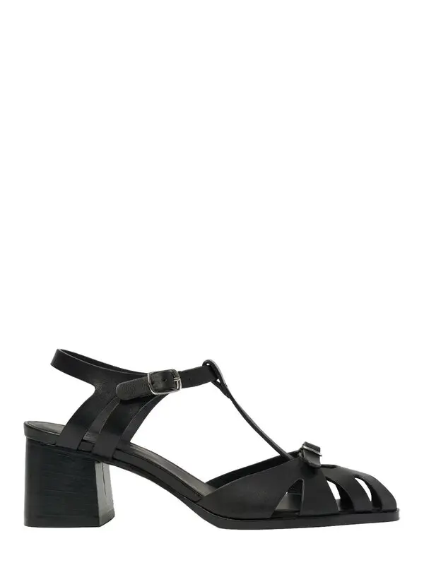 SCAROSSO 55mm Giulia Strappy Sandals - Black