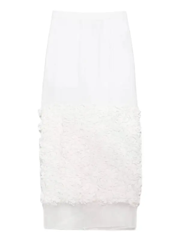 ENFOLD A-line Midi Skirt - White