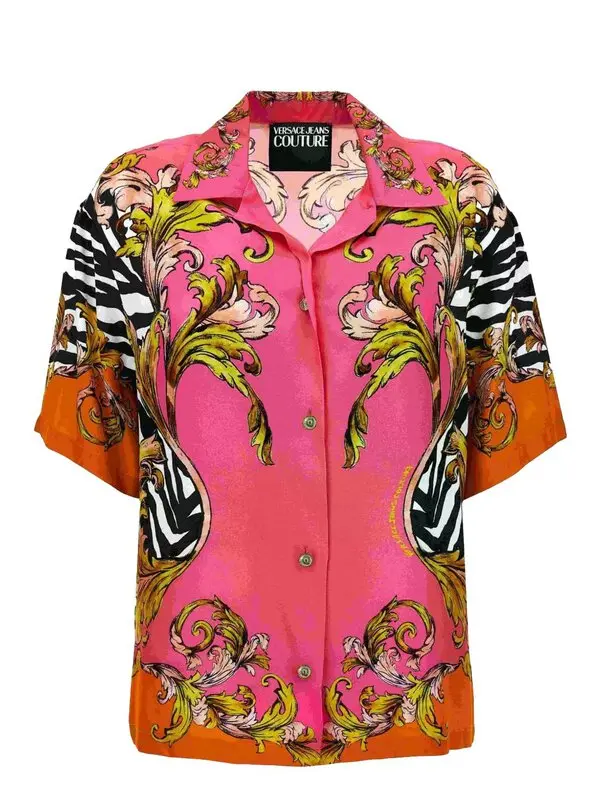 Versace Barocco-print Shirt - Pink