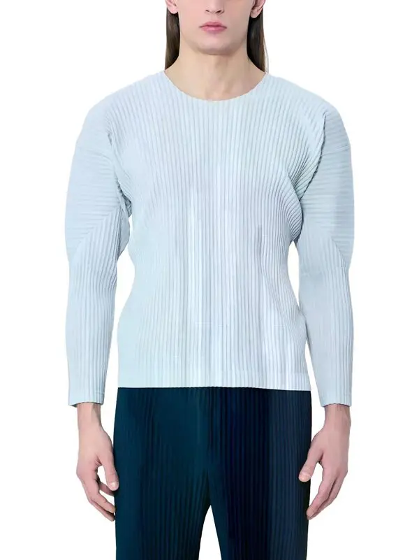 Issey Miyake Pleated T-shirt - Blue
