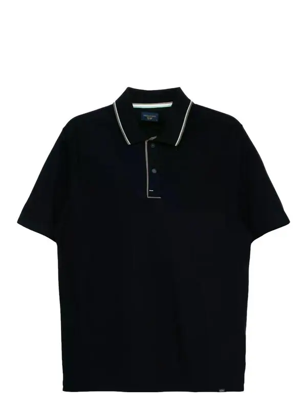 Paul & Shark Contrasting Details Polo Shirt - Blue