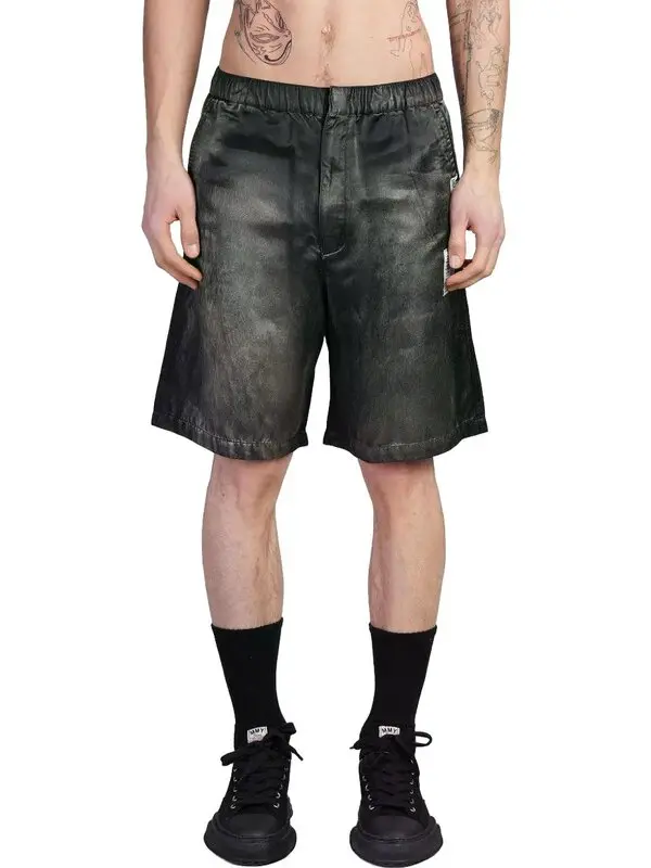 Mihara Yasuhiro Distressed Knee-length Shorts - Black