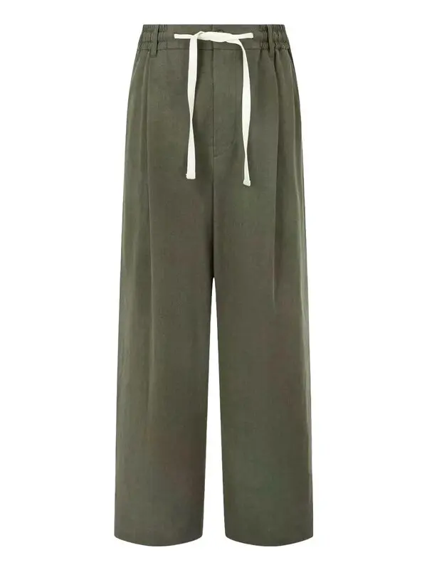 STUDIO TOMBOY Pintuck Detail Trousers - Green