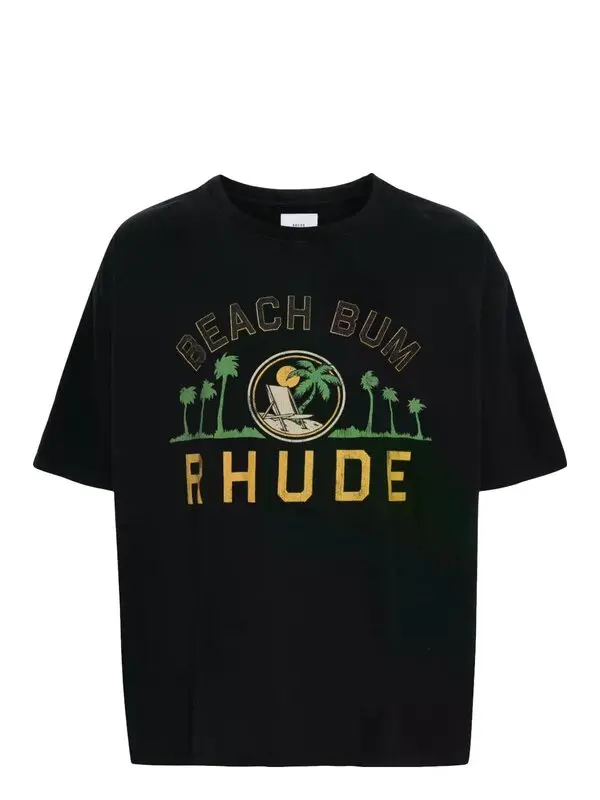 Rhude Palmera Tee Vintage - Black