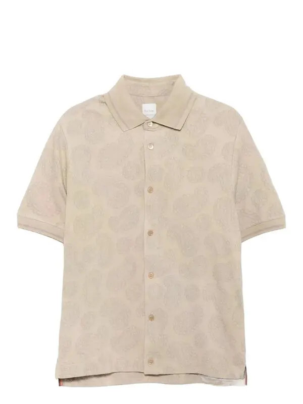 Paul Smith Jacquard Polo Shirt - Neutrals