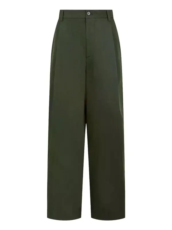 STUDIO TOMBOY Pleated Wide-leg Trousers - Green