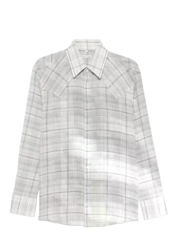 CARTER YOUNG Checked Shirt - Neutrals