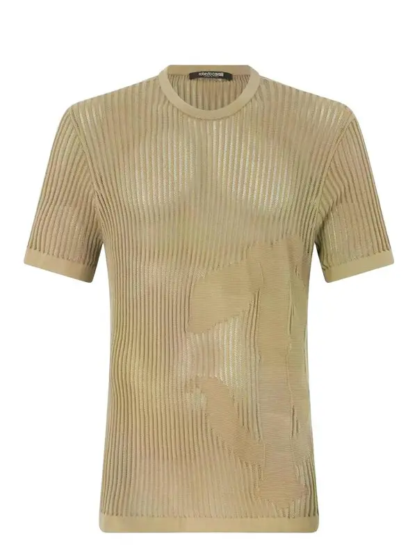 Roberto Cavalli Ribbed T-shirt - Green
