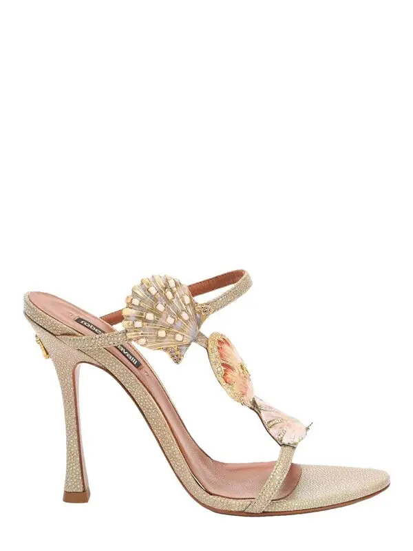 Roberto Cavalli Embellished High-heel Sandals - Neutrals