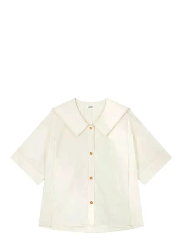 STUDIO TOMBOY Collared Button-up Shirt - Neutrals