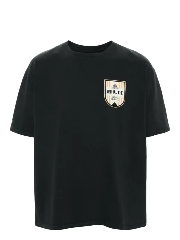 Rhude Mont-blanc Hotel Tee Vintage - Black