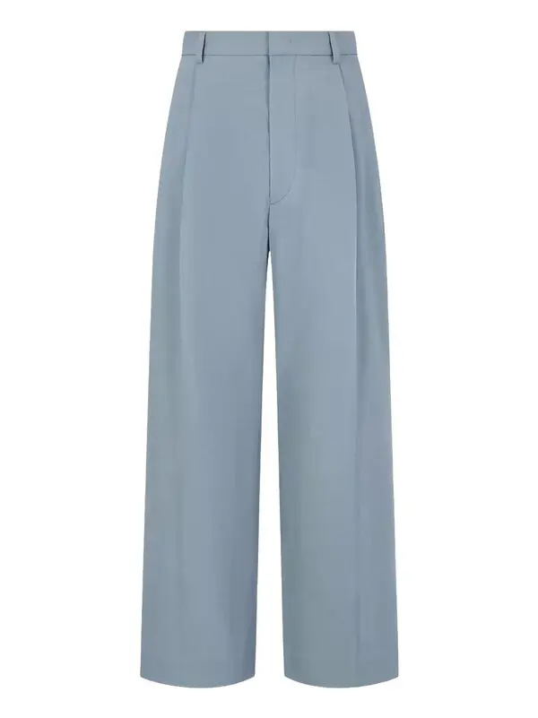 STUDIO TOMBOY Pleated Wide-leg Trousers - Blue