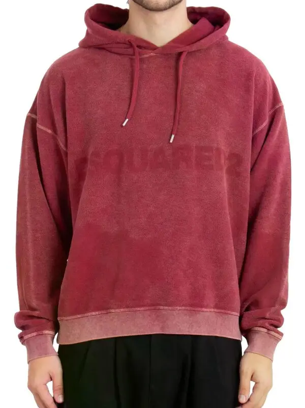 Dsquared2 Logo-print Cotton Hoodie - Red