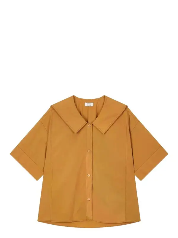 STUDIO TOMBOY Collared Oversized Shirt - Orange