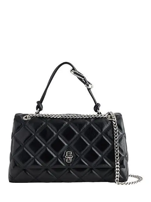 Marc Jacobs Quilted Dual Convertible Leather Shoulder Bag - Black