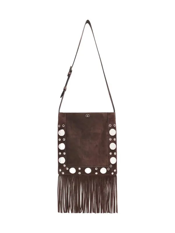 Valentino Garavani Nellcote Suede Crossbody Bag - Brown