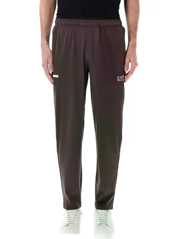 Emporio Armani Logo Print Track Pants - Brown
