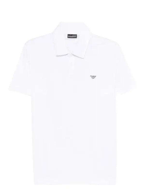 Emporio Armani Eagle-patch Polo Shirt - White