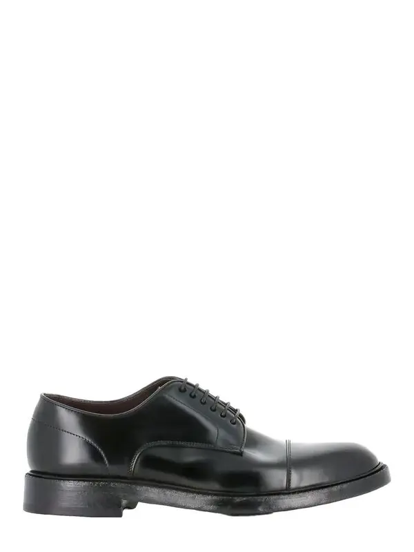 GREEN GEORGE 7084 Cap-toe Derby Shoes - Black