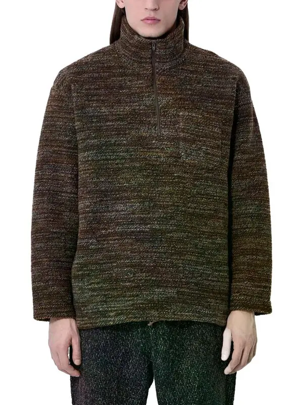 Engineered Garments Mélange-effect Jumper - Brown