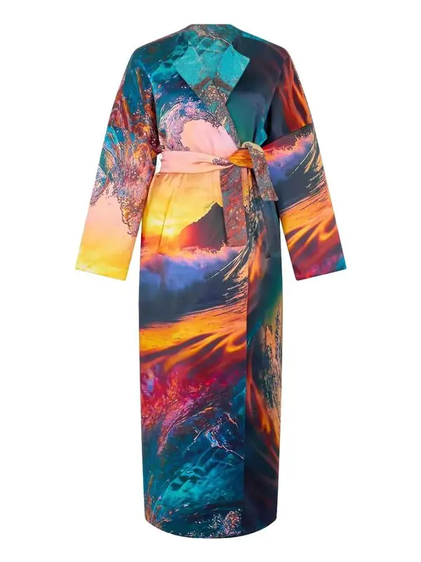 Roberto Cavalli Abstract-pattern Coat - Blue