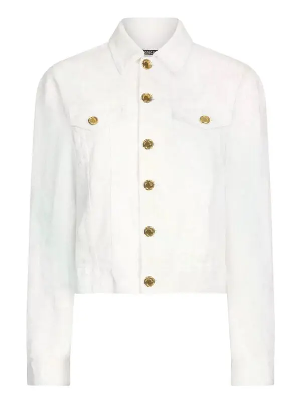 Roberto Cavalli Cropped Jacket - White