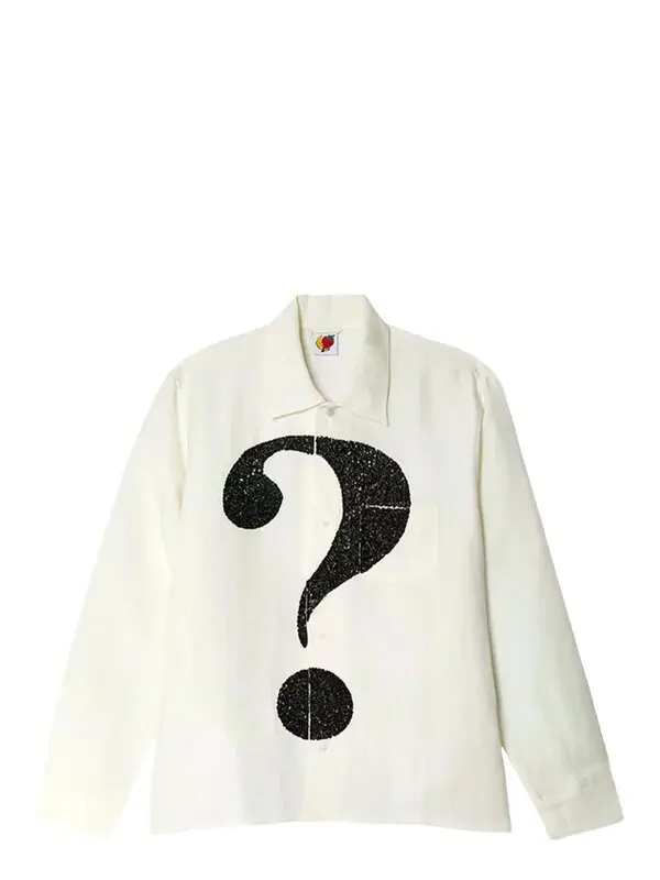 SKY HIGH FARM WORKWEAR Question Mark-detail Shirt - White