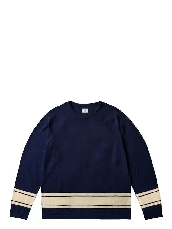 PALACE X C.p. Company Cotton Sea Island Mock Neck Knit - Navy Blue