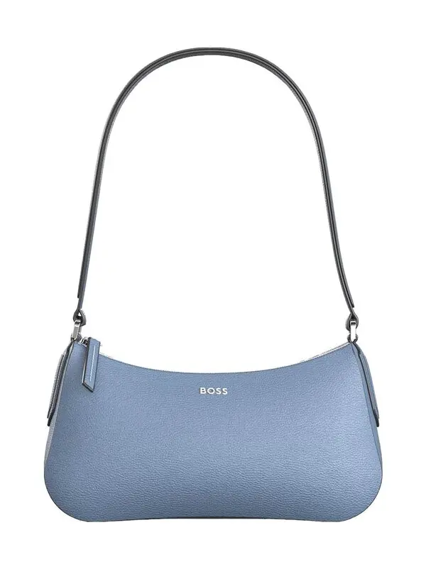 BOSS Small Alyce Leather Hobo Bag - Light Blue