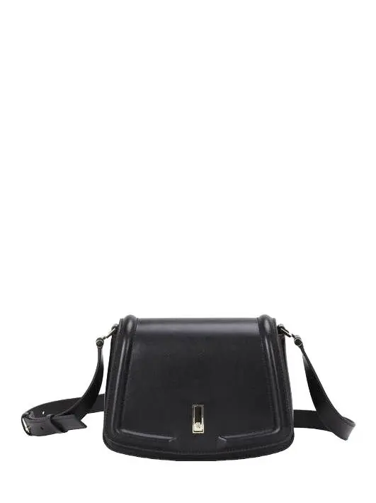 BOSS Ariell Leather Saddle Bag - Black