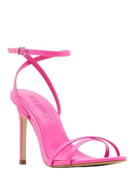 Steve Madden Ankle Strap Stiletto Sandals - Hot Pink