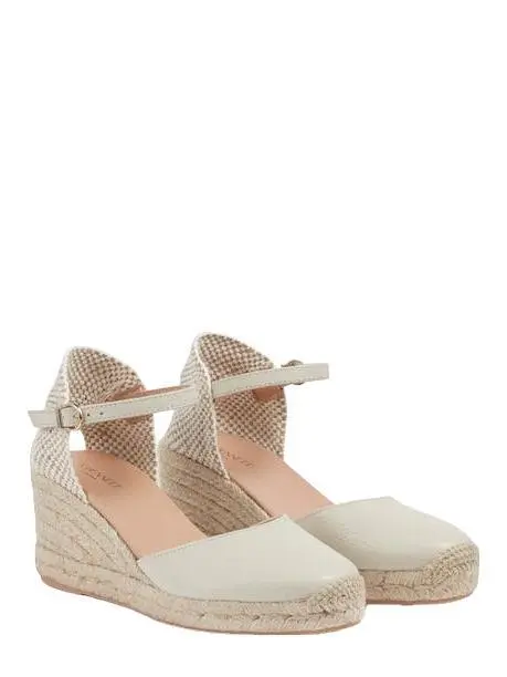 LK BENNETT Marissa Espadrille Wedge Sandal - Ecru