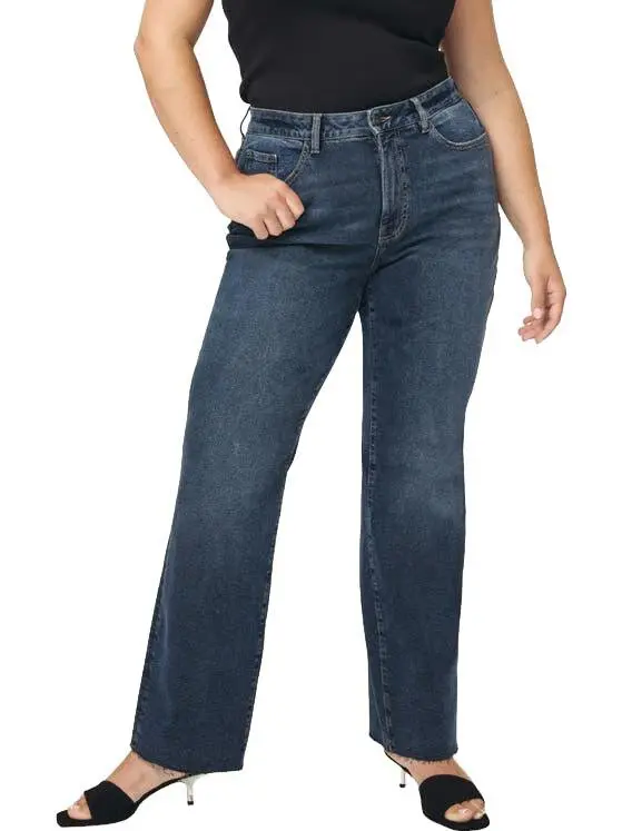 Warp + Weft High-waist Straight-leg Jeans - Deep Waters