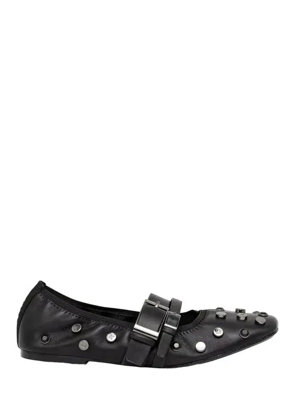 Dkny Crystal-embellished Ballerina Shoes - Black
