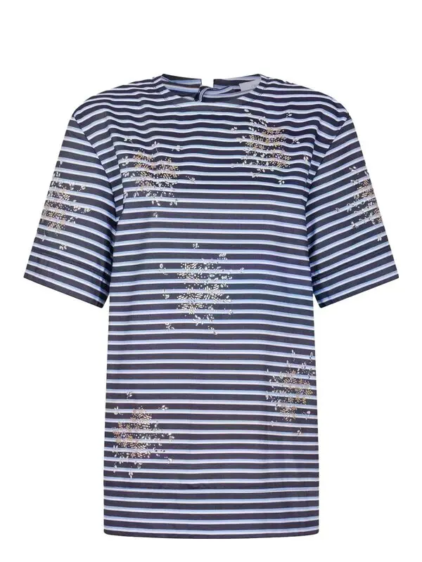 Rabanne Striped T-shirt - Blue