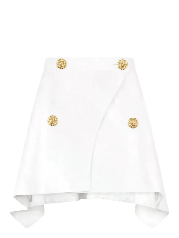 Roberto Cavalli Asymmetric Mini Skirt - White