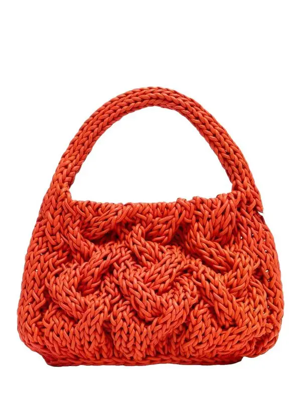 JW Anderson Braided Leather Tote - Orange
