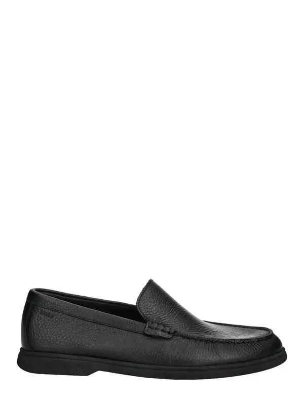 BOSS Sienne Leather Slip-on Loafers - Black