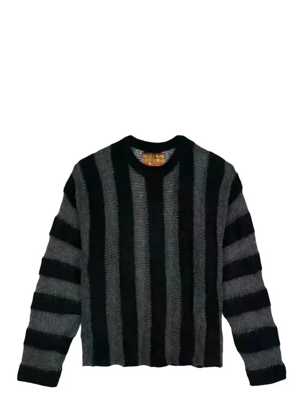 BRAIN DEAD Fuzzy Threadbare Sweater - Black