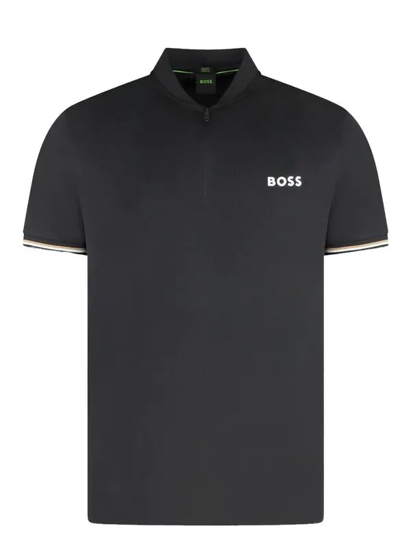 BOSS Technical Fabric Polo Shirt - Black