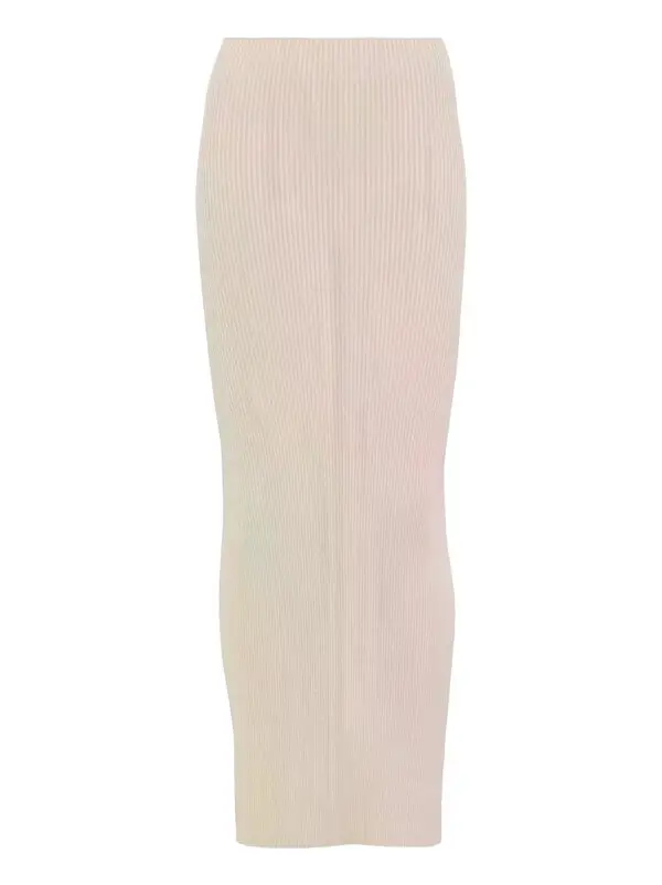 Max Mara Ribbed Midi Skirt - Neutrals