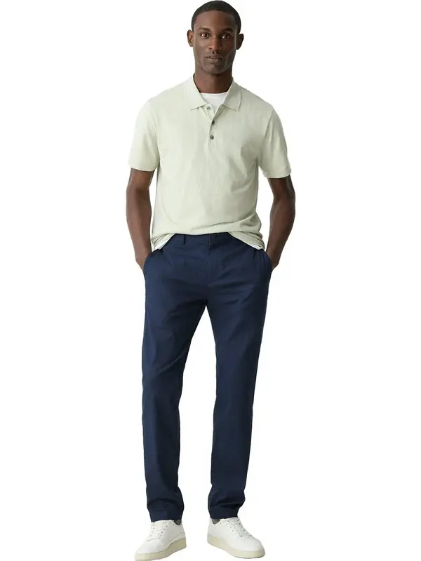Theory Zaine Stretch Cotton Trousers - Baltic
