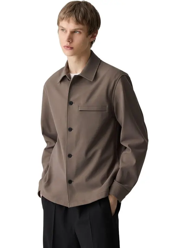 Theory Overshirt In Precision Ponte - Morel