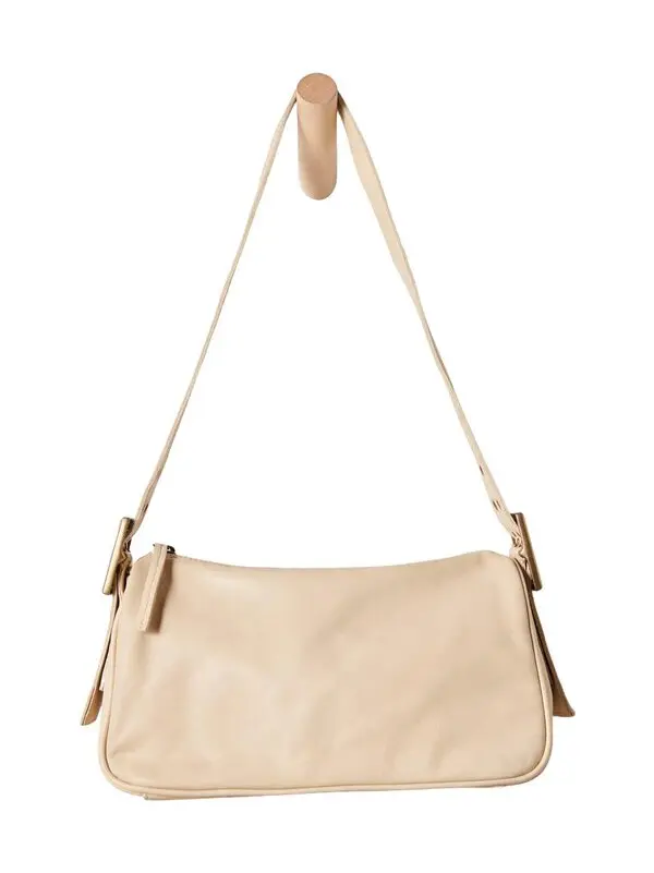 Free People Army Candy Leather Baguette Bag - Sand Dollar