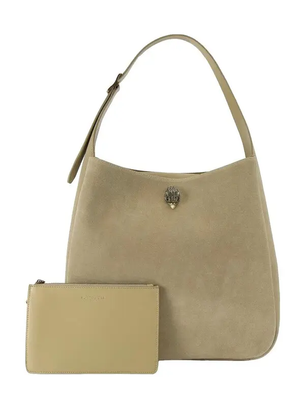Kurt Geiger Large Bond Hobo Bag - Light/ Pastel Green