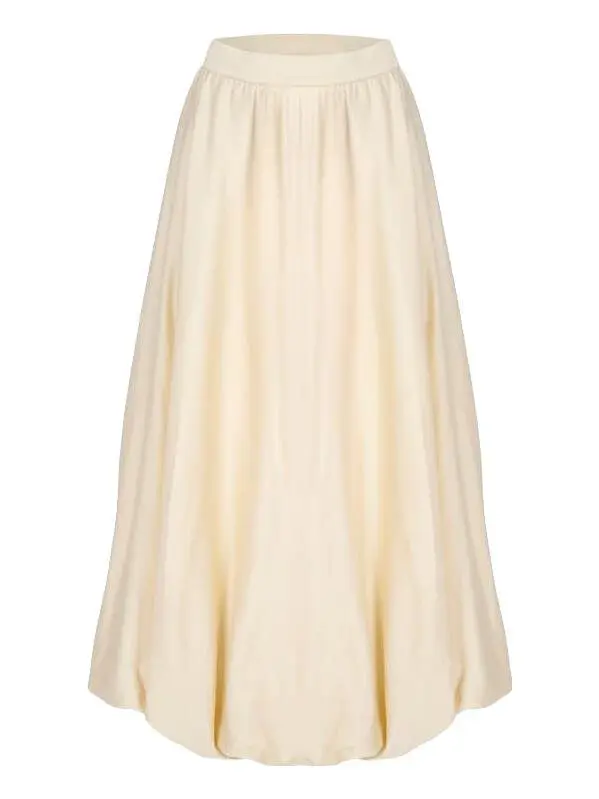 PRIME OF LIME Lizzie Midi Bubble Skirt - Ivory