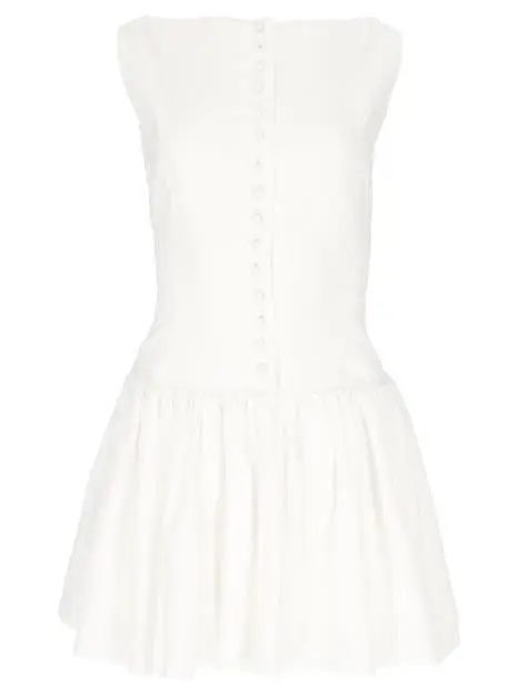 PRIME OF LIME Ana Maria Mini Dress - White